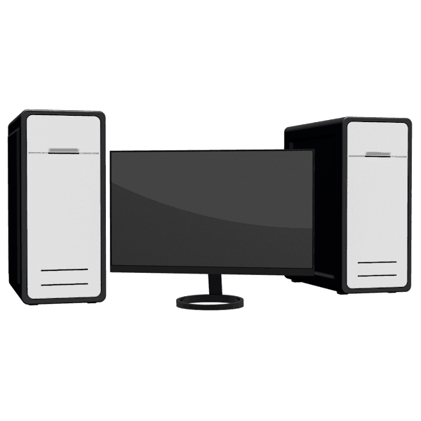 How to connect two system units to one monitor: using a KVM switch ...